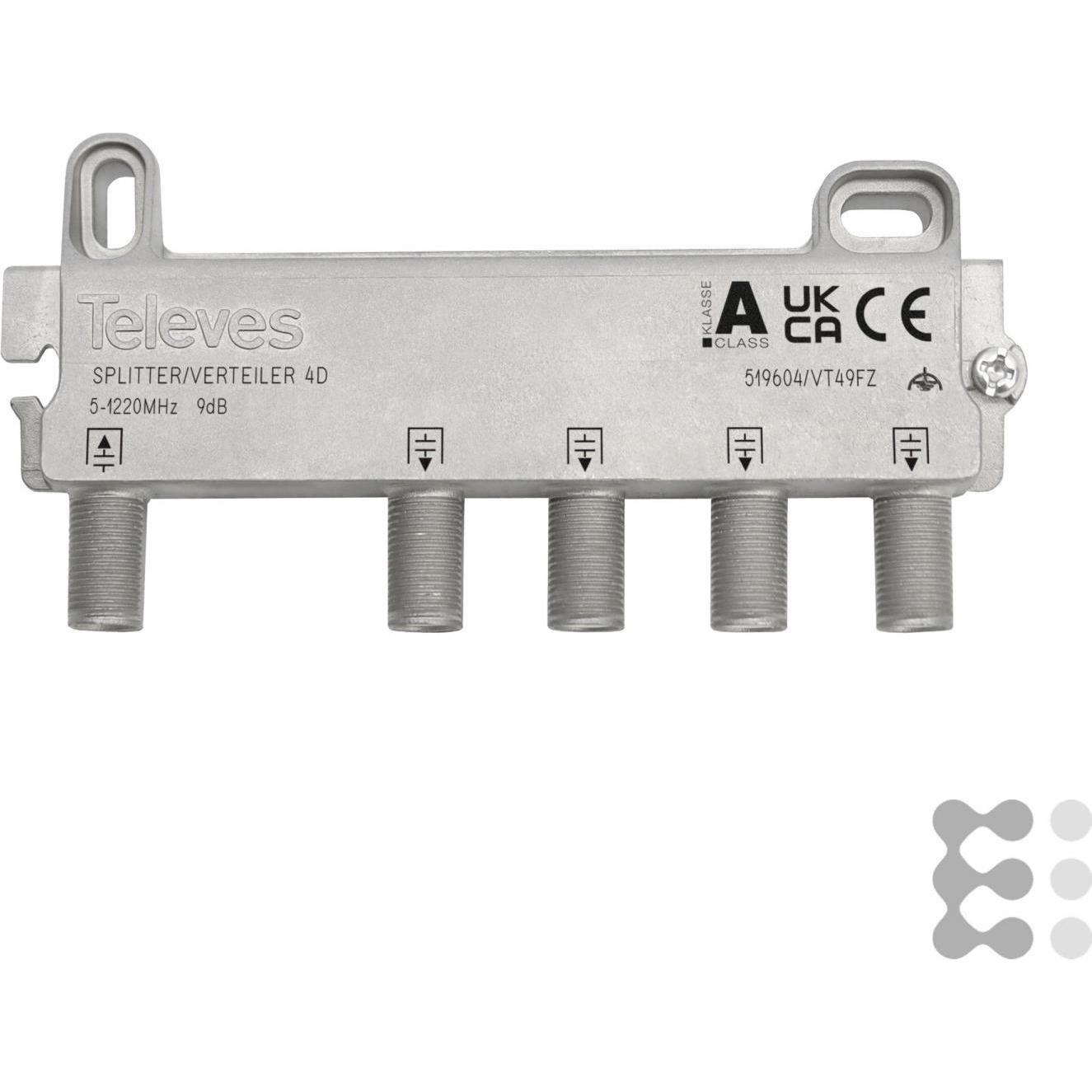 Televes VT49FZ 4-fach Verteiler 5-1218MHz VD 9dB - kaufen bei Digitec