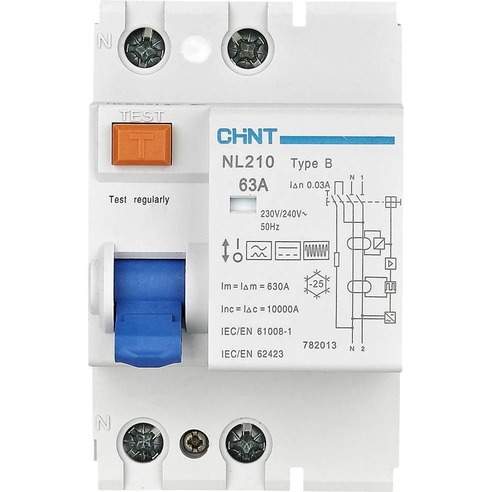 Chint 782012 NL210 1PN 40A 30mA B 10kA RCD B/10 kA 1pole 40A 0.03A 240V ...