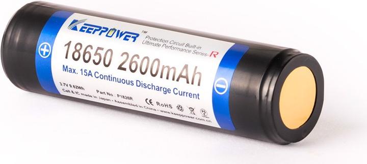 Keeppower Battery R 18650 protected (positive terminal raised) - Digitec