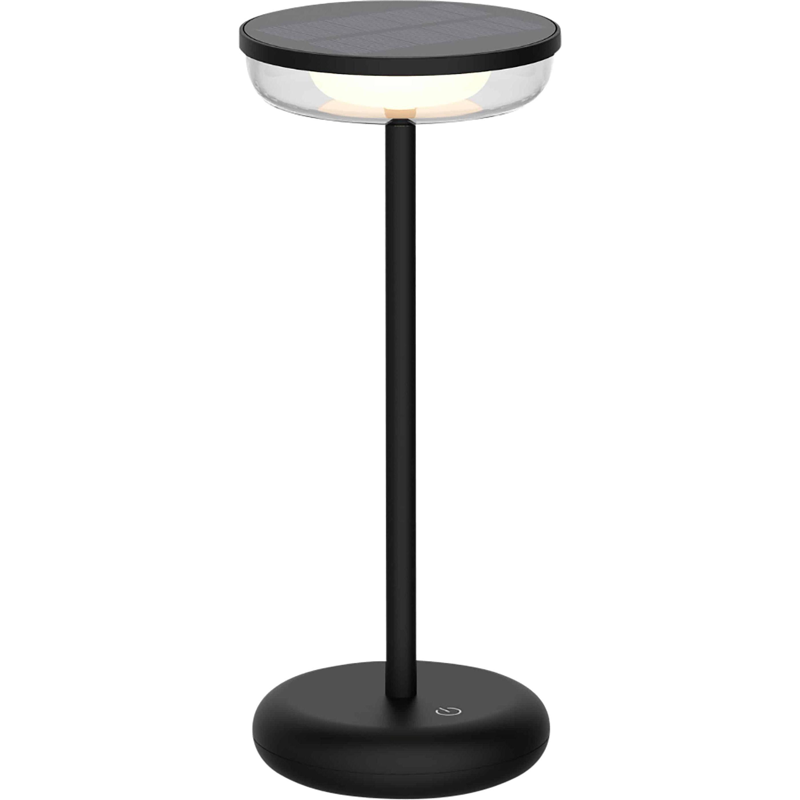 Enovalite LED-Akku-Tischleuchte, Solar- u. Netzbetrieb, dimmbar, 2700K ...