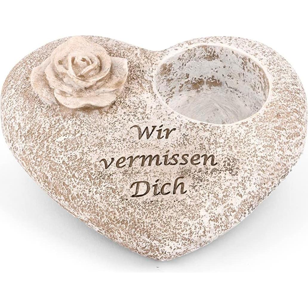 Novaliv Grabschmuck I Grabengel Grabdeko Grabherz grabdekoration Engel ...