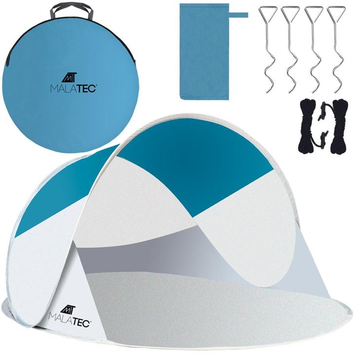 Trizand Beach tent 220x120x90cm - turquoise - gray - buy at Galaxus