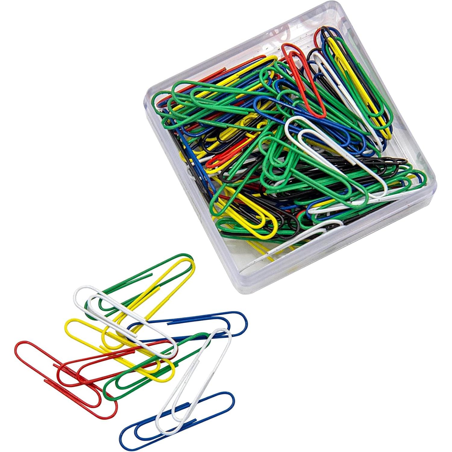 Wedo Paper clips 32mm plastic coated PU=100 pieces assorted - Digitec