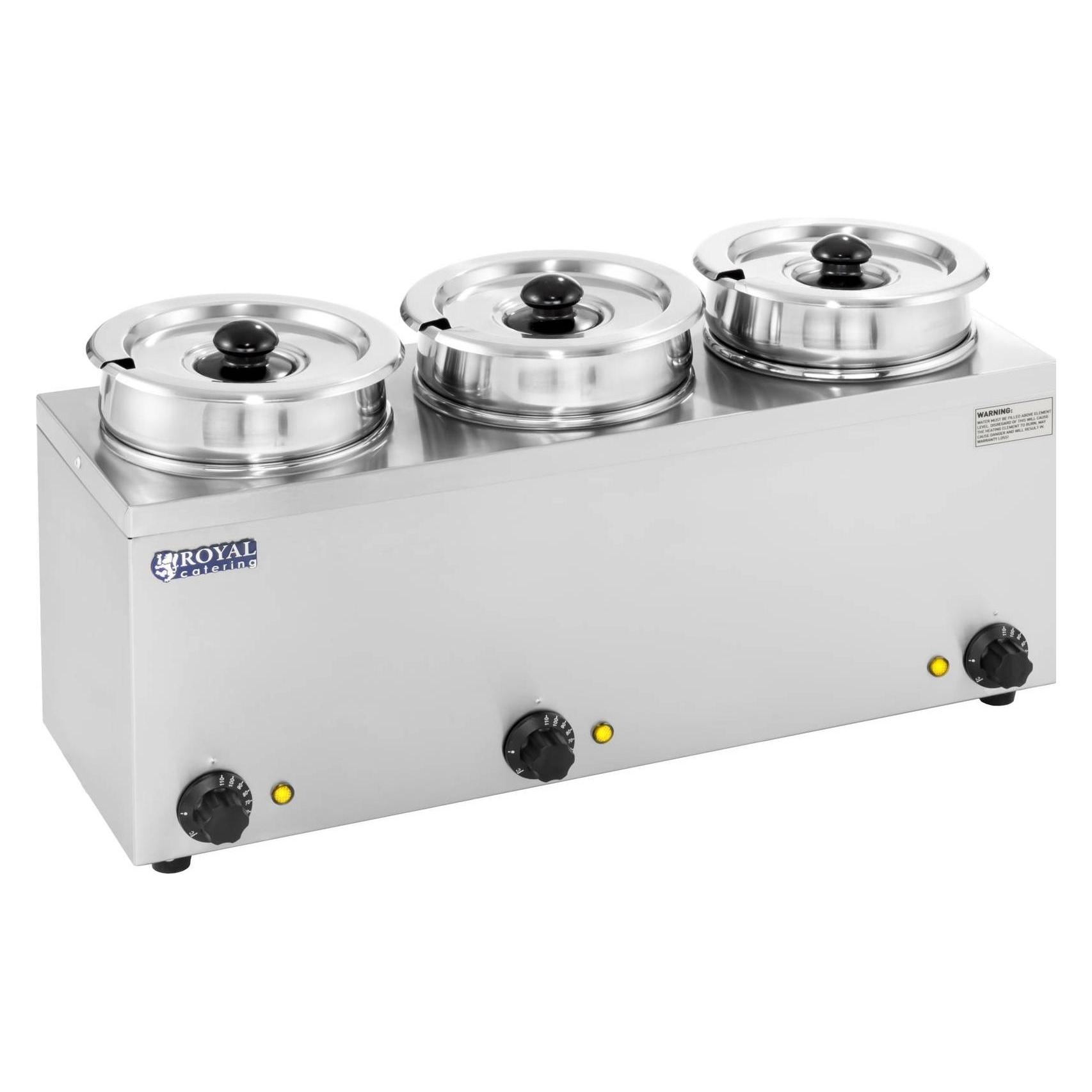 Royal Catering Bain Marie Rund Speisenwärmer Wasserbad Suppenstation ...