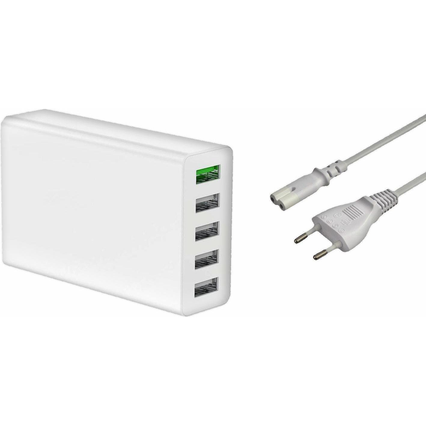 DLH MAINS CHARGER WITH 5 USB-A PORTS - 4X USB-A 2.4A (32W MAX) - Digitec