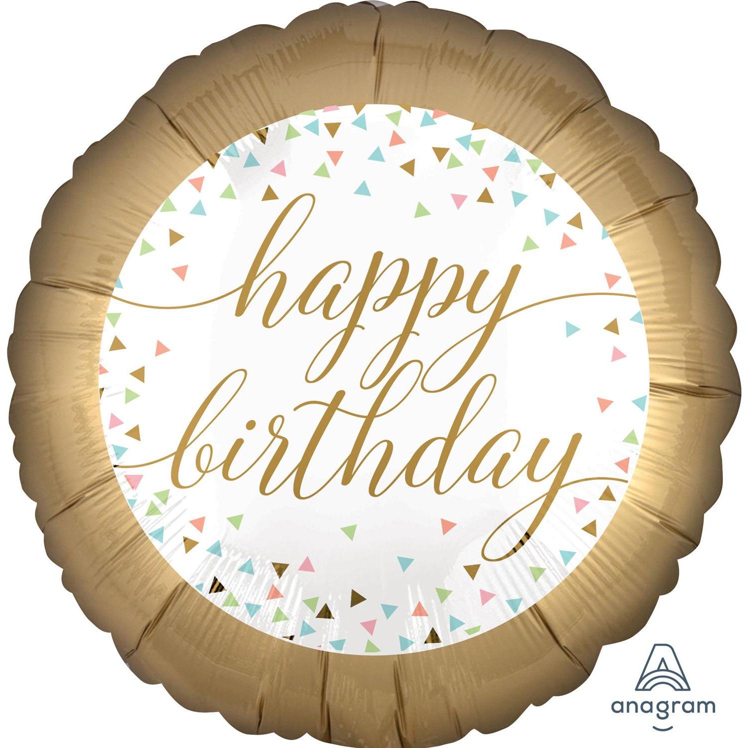 Magni 3717701 - Standard Folienballon Happy Birthday, Durchmesser circa ...